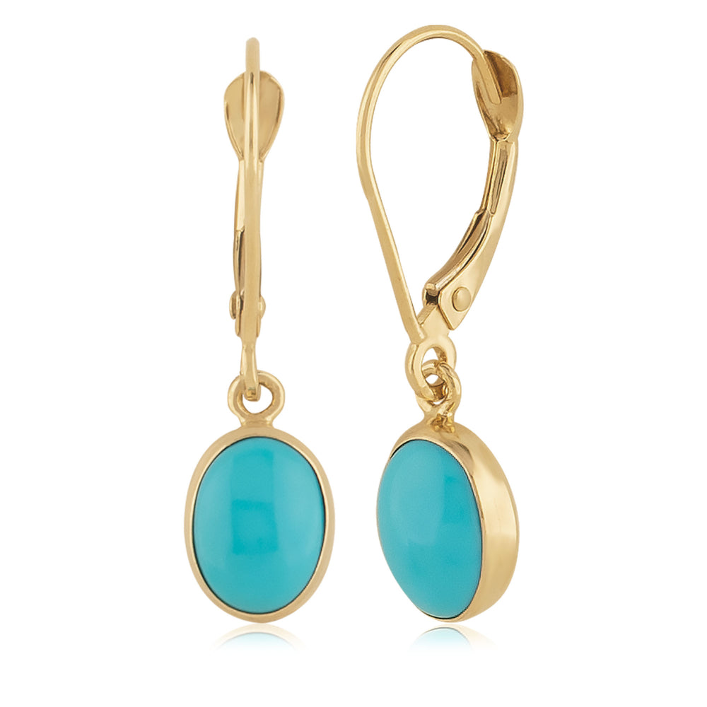 14k Gold Turquoise Drop Earrings – Smyth Jewelers