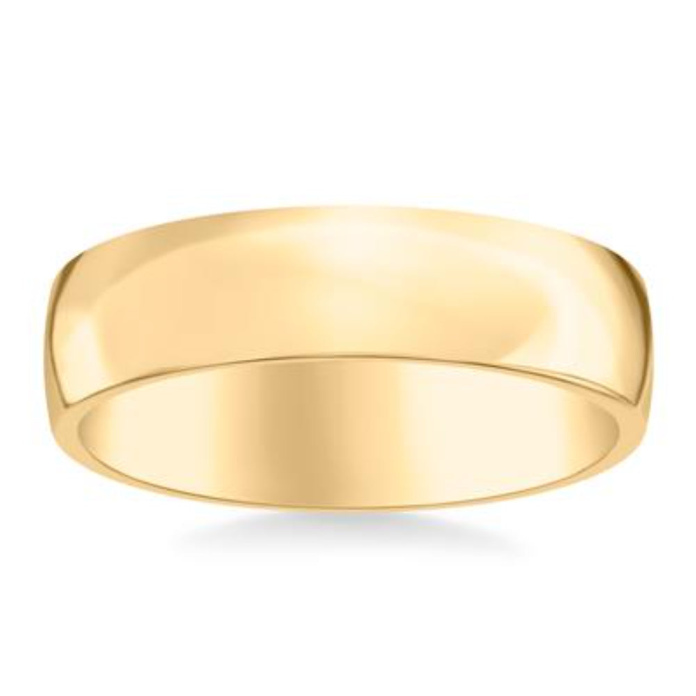 14k Gold European Fit Polished Wedding Band 6mm – Smyth Jewelers