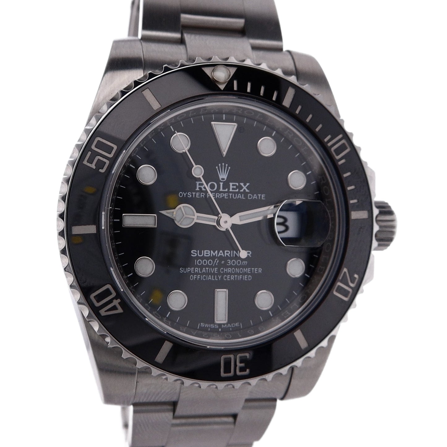 Estate Rolex Submariner Stainless Steel OP Date Black Dial 116610 Come – Smyth Jewelers