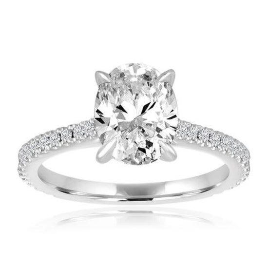 14k Oval Diamond Cathedral Setting – Smyth Jewelers