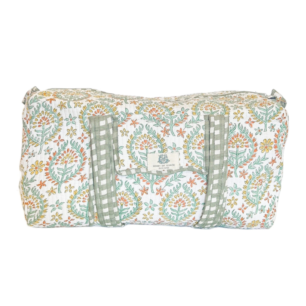 Heart of Grace Soleil Sage Large Scalloped Quilted Duffle Bag – Smyth ...