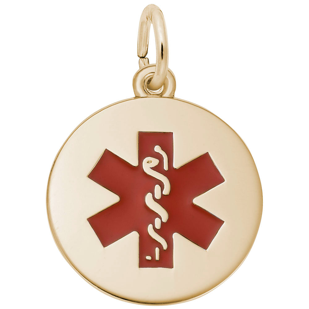 Medical Symbol Disc Charm - Red Symbol – Smyth Jewelers