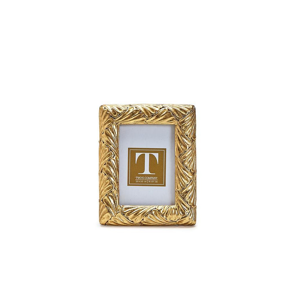 Two's Company Fanshell Gold Leaf Photo Frame – Smyth Jewelers