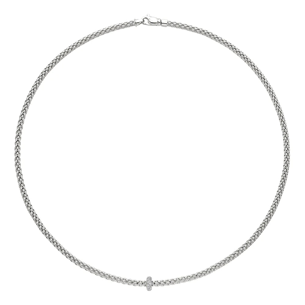 Fope 18k Prima Necklace with Pave Diamond – Smyth Jewelers