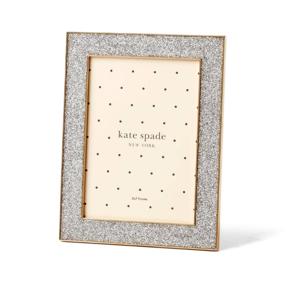 Kate Spade Sitting Pretty Silver Glitter Frame - 5x7 – Smyth Jewelers