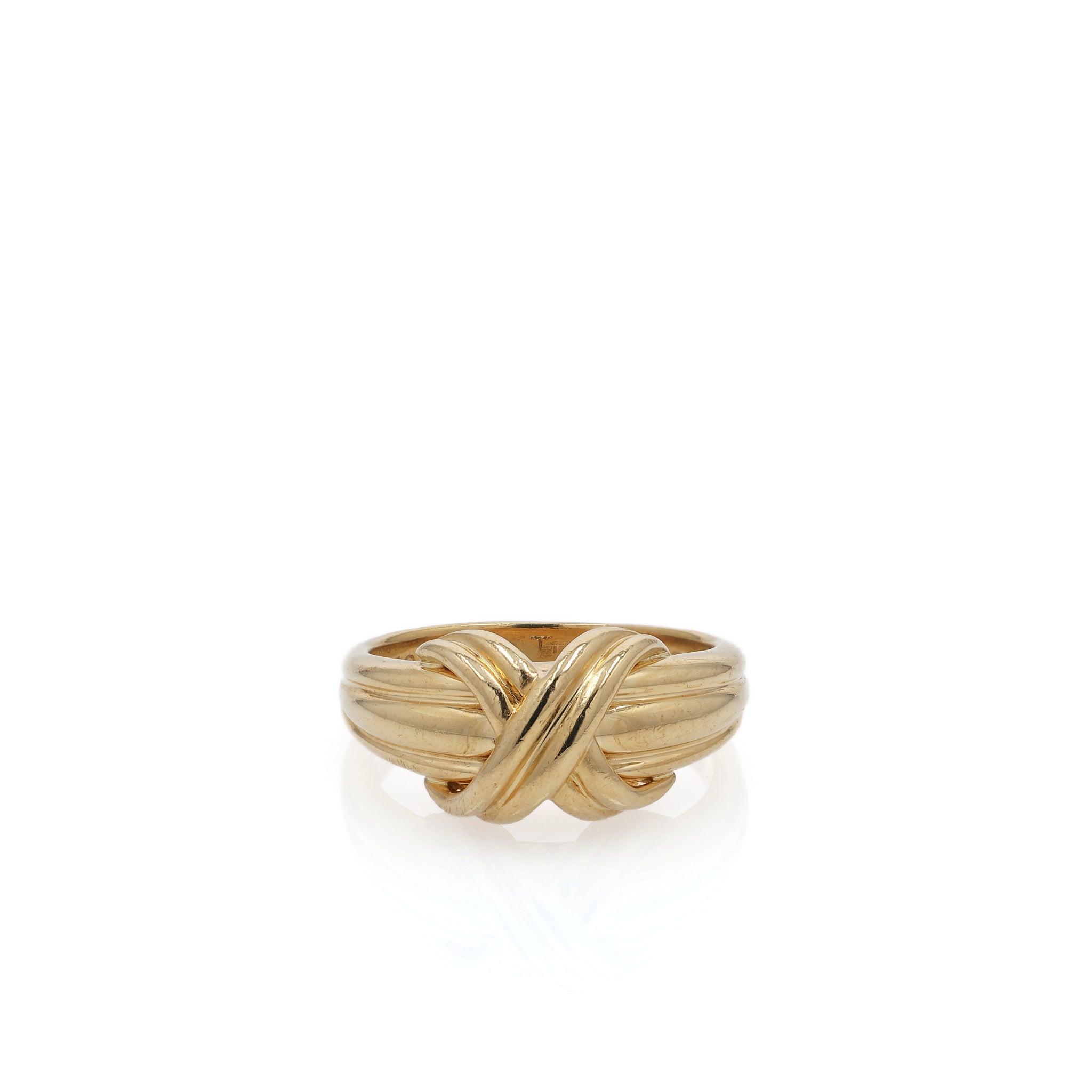 Estate Tiffany & Co 18k Yellow Gold Signature "X" Design Ring – Smyth ...