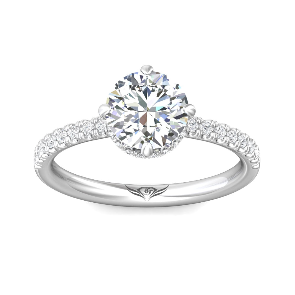 Martin Flyer 14k Round Diamond Micropavé Engagement Ring – Smyth Jewelers