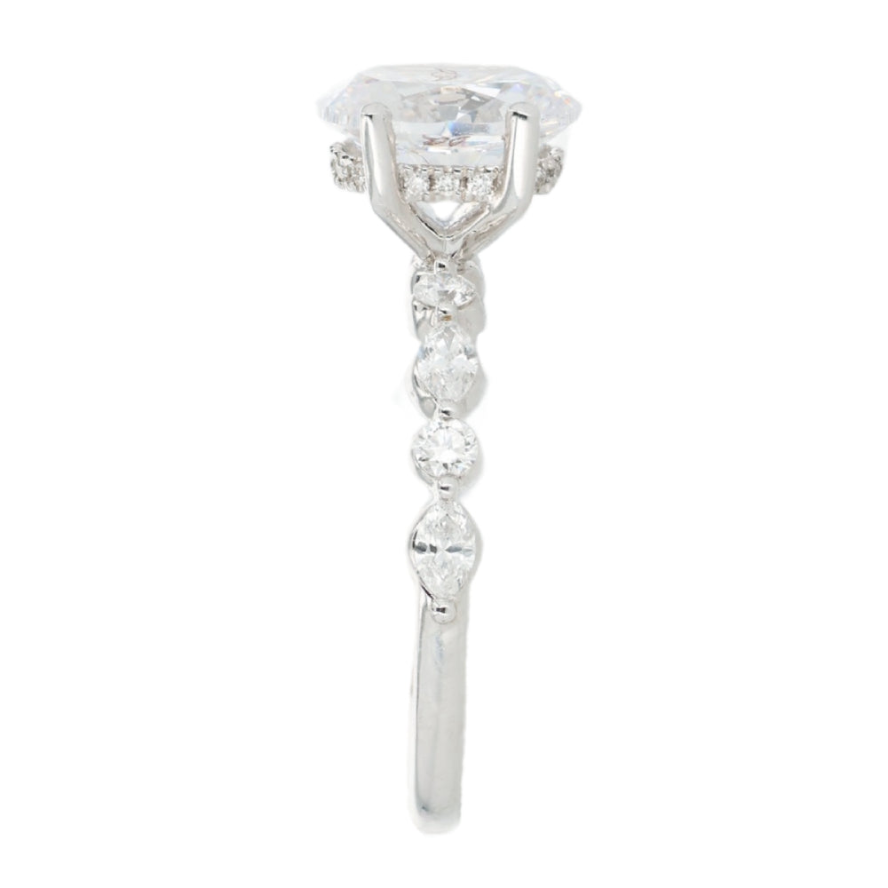 Martin Flyer 14k Gold Oval and Marquise Diamond Engagement Ring – Smyth ...