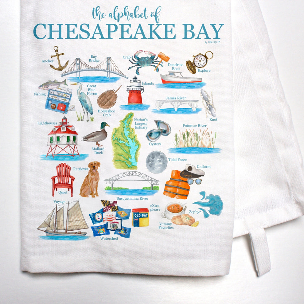 Dishique Chesapeake Bay Alphabet Bar Towel – Smyth Jewelers