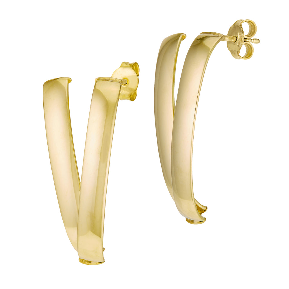 14k Gold V-Shape Curve Post Earrings – Smyth Jewelers