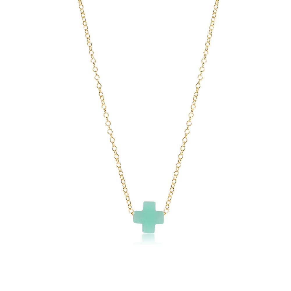 enewton 16" Necklace Gold - Signature Cross Mint – Smyth Jewelers