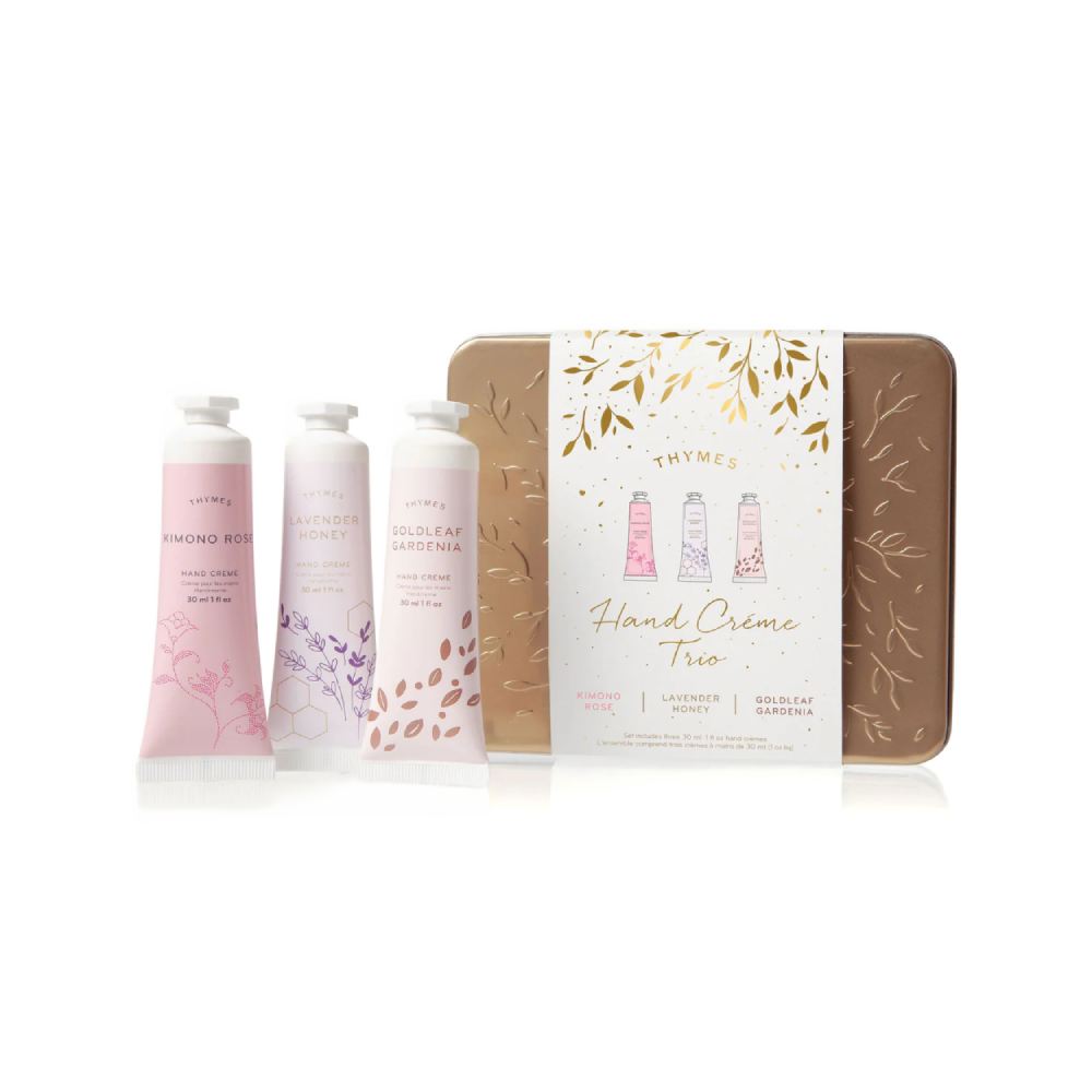 Thymes Hand Cream Trio: Kimono Rose, Lavender Honey & Goldleaf Gardeni ...