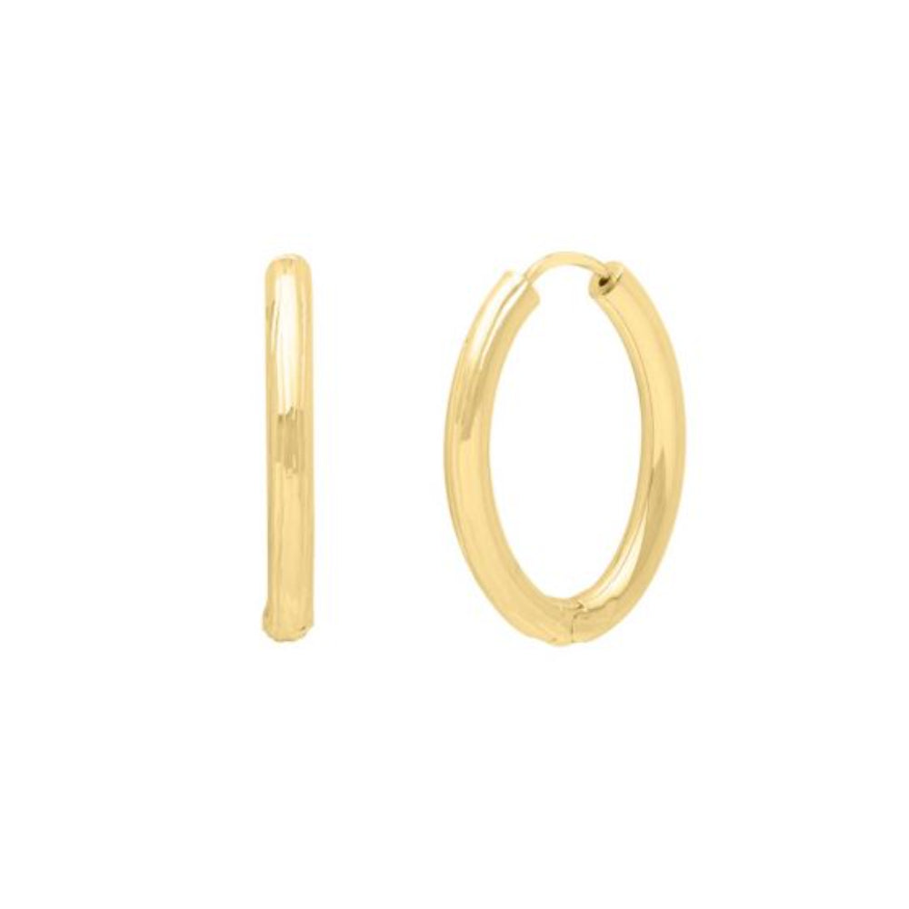 14k Gold Oval Endless Clasp Hoop Earrings – Smyth Jewelers
