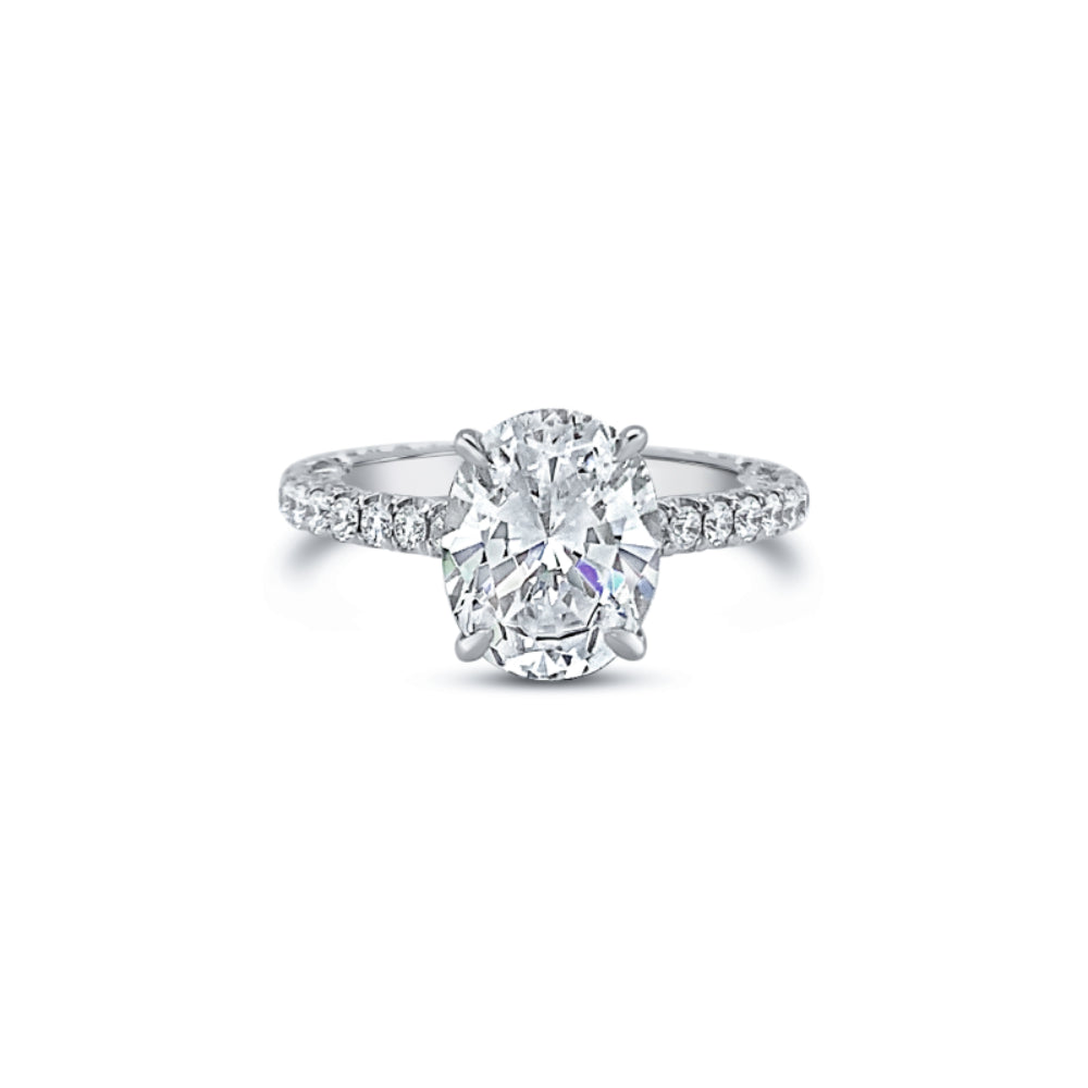 Jack Kelége 18k Gold Oval-Cut 3 Sided Diamond Engagement Ring – Smyth ...