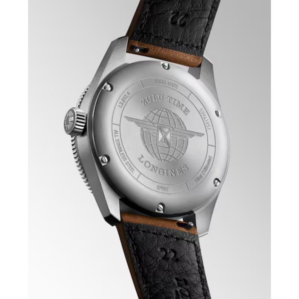 Longines Spirit Zulu Time 42mm Automatic - Leather Strap L38124632 ...