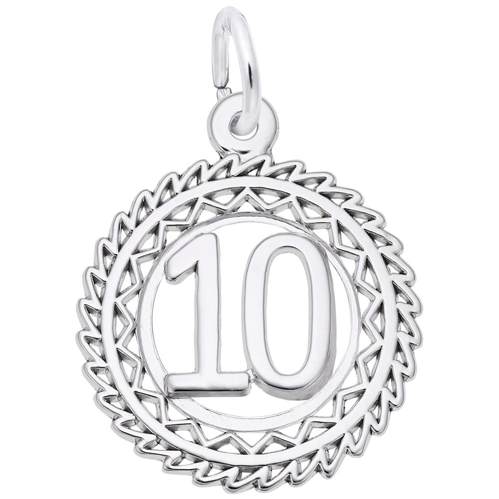 Sterling Silver #10 Round Charm – Smyth Jewelers