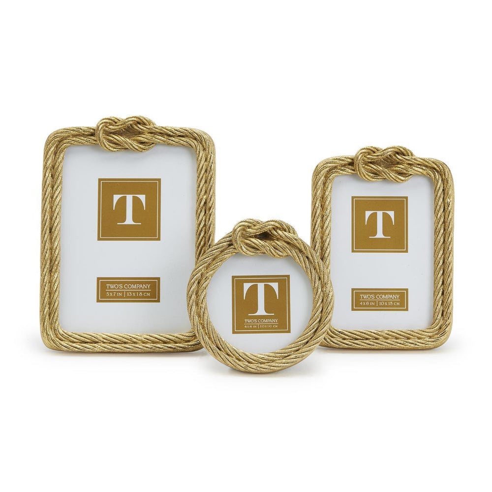 Two's Company Golden Threads Top Knot Rope Frame – Smyth Jewelers