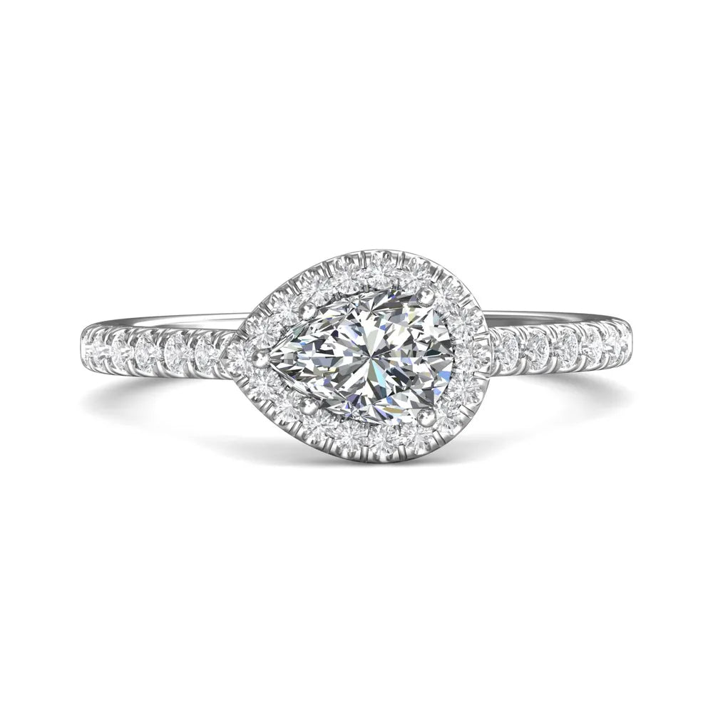 Martin Flyer FlyerFit Pear Shape Halo Engagement Ring – Smyth Jewelers
