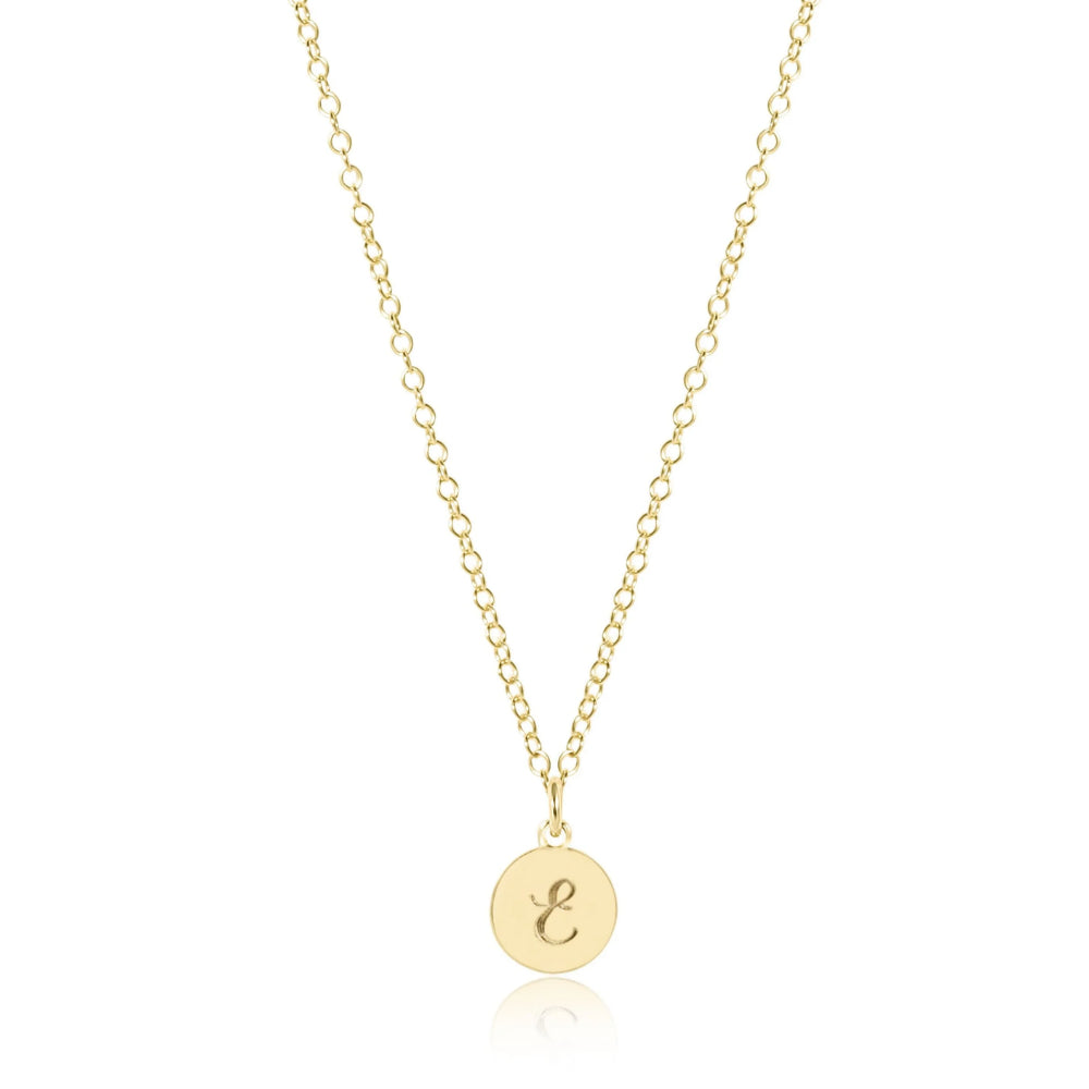 enewton 16" Necklace Gold - Respect Small Gold Disc - ALL LETTERS ...