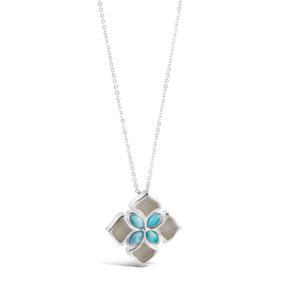 Dune Jewelry Sterling Silver Boho Bloom Larimar Necklace – Smyth Jewelers